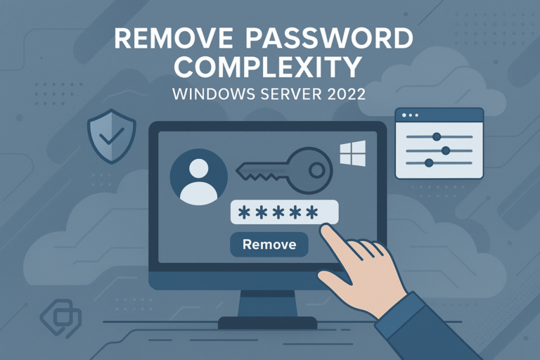 How to remove password complexity in Windows Server 2022