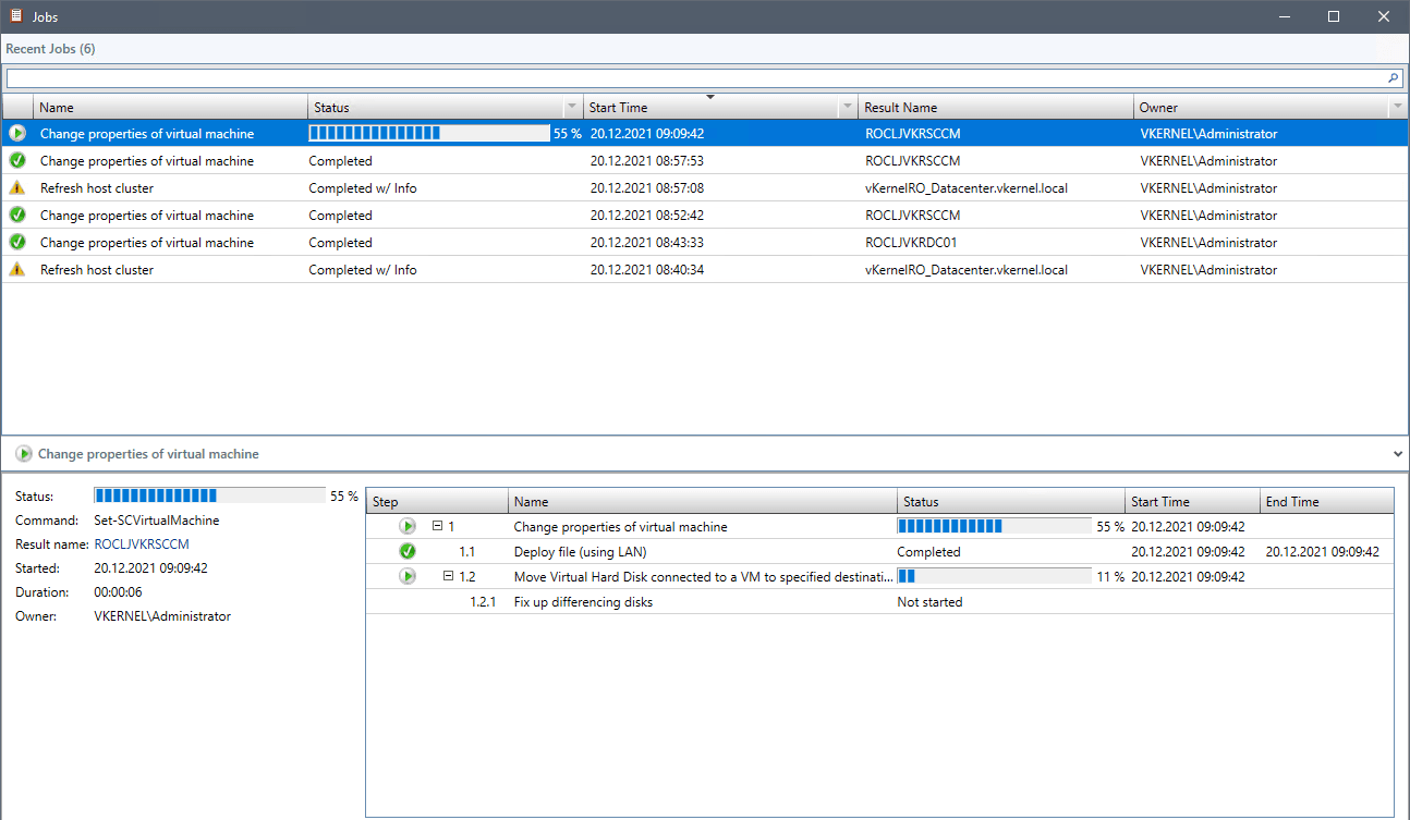 Step-by-step Hyper-V Storage Live Migration