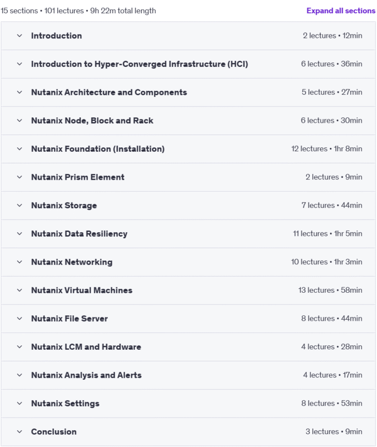 Udemy – The Complete Nutanix Private Cloud Solution Bootcamp 2025