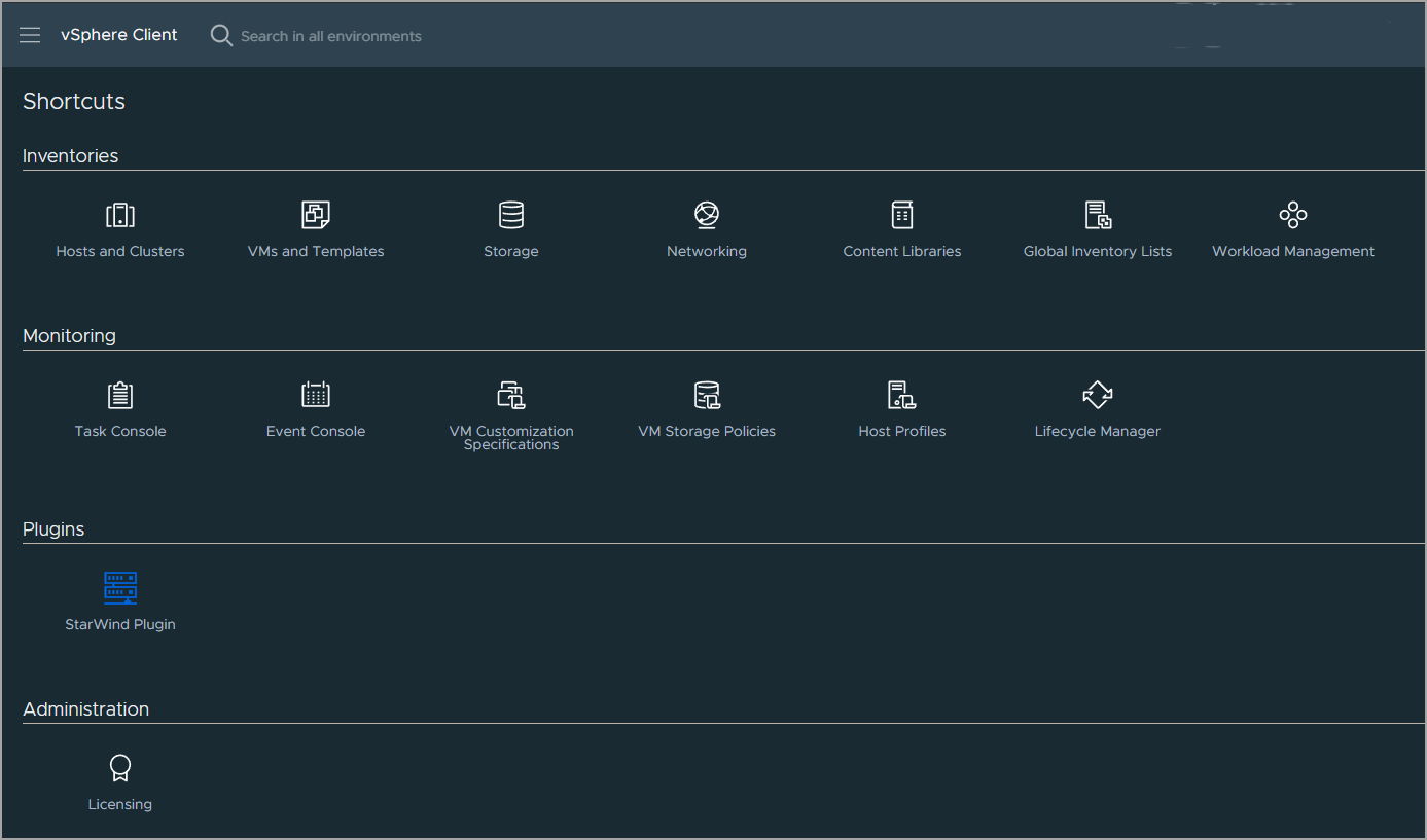 Installation of StarWind vSAN Plugin for vSphere