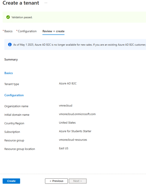 How to Create a New Tenant in Azure Active Directory