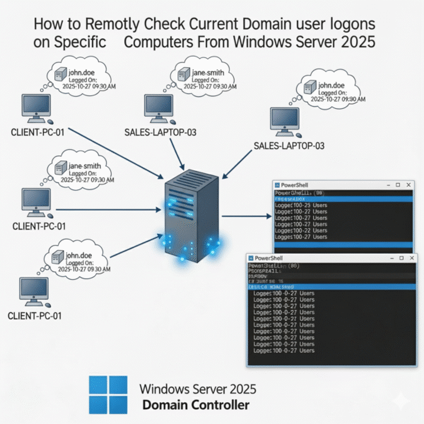How to Remotely Check Current Domain User Logons on Specific Computers ...