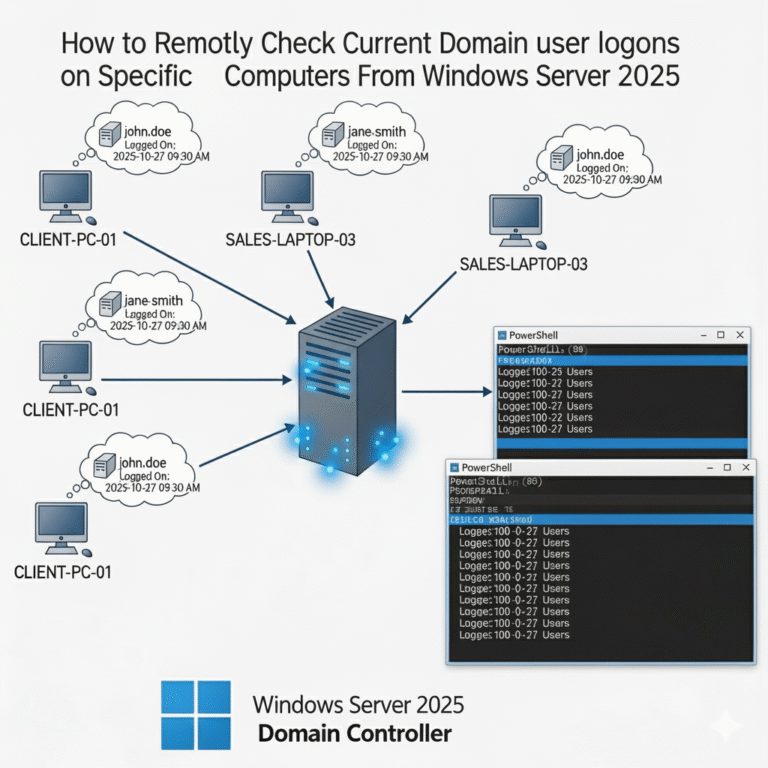 How to Remotely Check Current Domain User Logons on Specific Computers ...